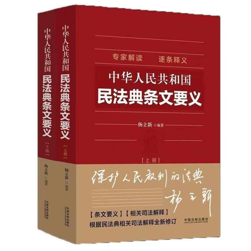 2022新版 中华人民共和国民法条文要义 全2册 杨立新
