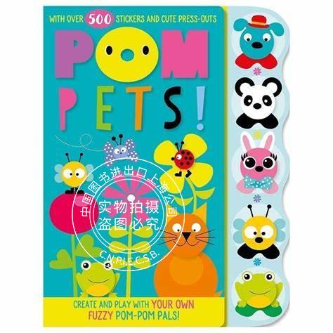 现货 Pom Pets Sticker Activity 英文原版 小动物贴纸书