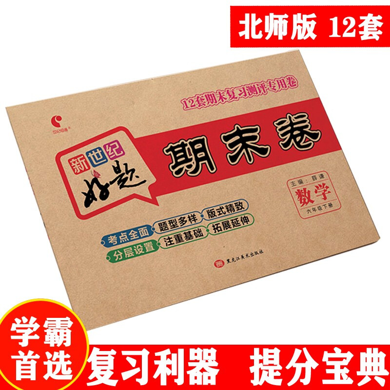 世纪恒通新世纪好题期末卷子小学语文数学北师版英语人教版一到六年级下册期末冲刺100分试卷提分京东图书 六年级下册【数学】北师版