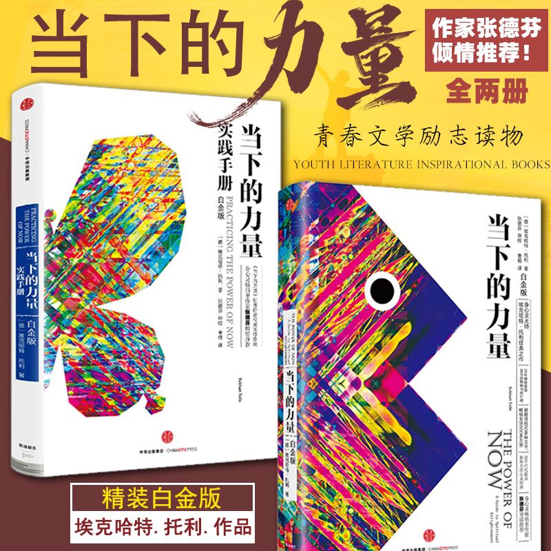 当下的力量+当下的力量实践手册 全2册 白金珍藏版新世界实践手册身心灵大师张德芬作序英文版身心