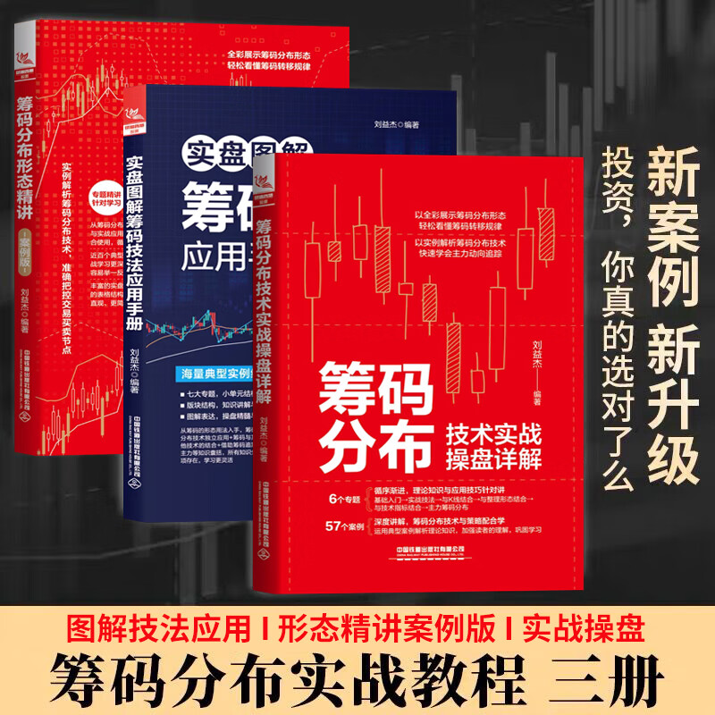 全3册筹码分布技术实战操盘详解+筹码分布形态精讲+实盘图解筹码
