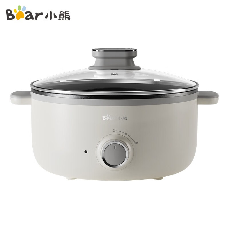 小熊(bear) 电火锅 家用5升大容量电炒锅多功能料理锅不粘锅电煮锅一体电热锅大功率焖煮涮烤火锅 5l大容量丨1500w大火力 京东商城