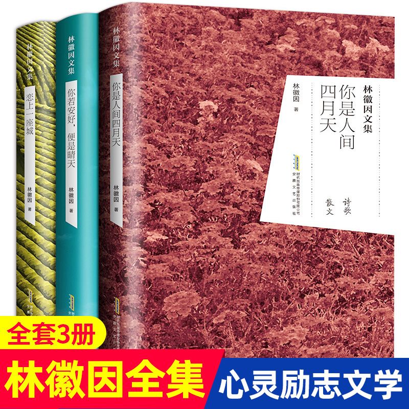 林徽因文集3册全集 你是人间四月天 你若安好便是晴天恋上一座城 当代现代散文青春文学畅销小说诗集随笔 林徽因文集3册