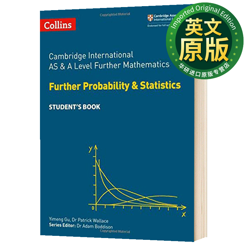 柯林斯剑桥进阶数学统计学英文原版Cambridge International AS&A Level 英文版