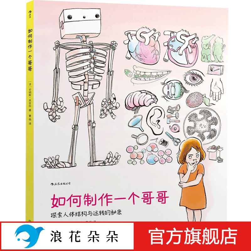 浪花朵朵 如何制作一个哥哥：探索人体结构与运转的秘 4开超大开本精装 人体结构书 儿童6-8-10-12岁知识百科书籍 科学益智科普绘本少儿读物人体运转的秘密奥秘 我们的身体 dk人体大百科 后浪