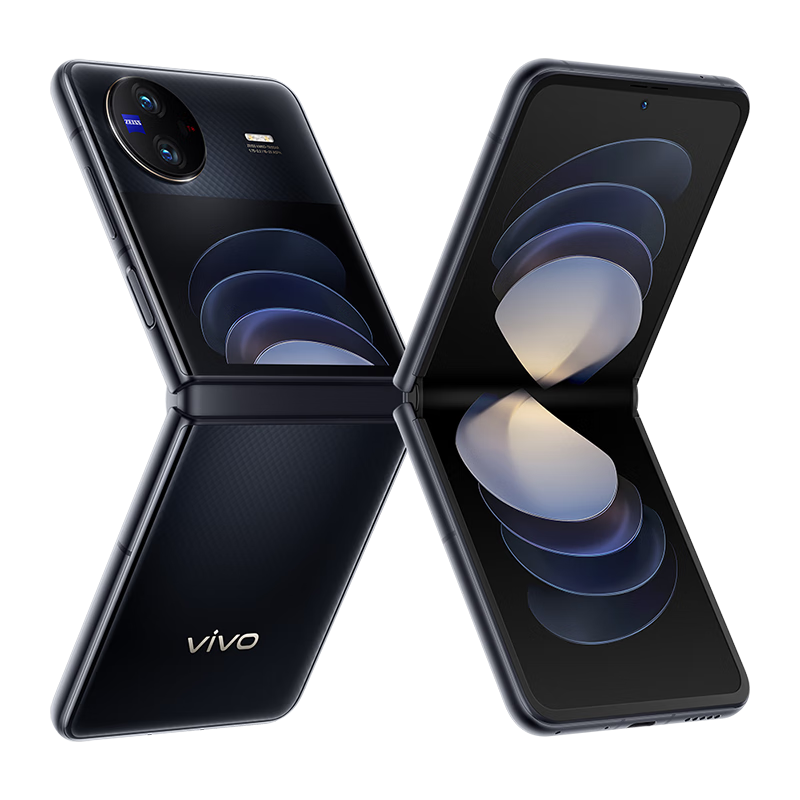 vivo X Flip 12GB+256GB 钻黑 轻巧优雅设计 魔镜大外屏 悬停蔡司影像 骁龙8+ 芯片 5G 折叠屏手机 xflip_手机_什么值得买