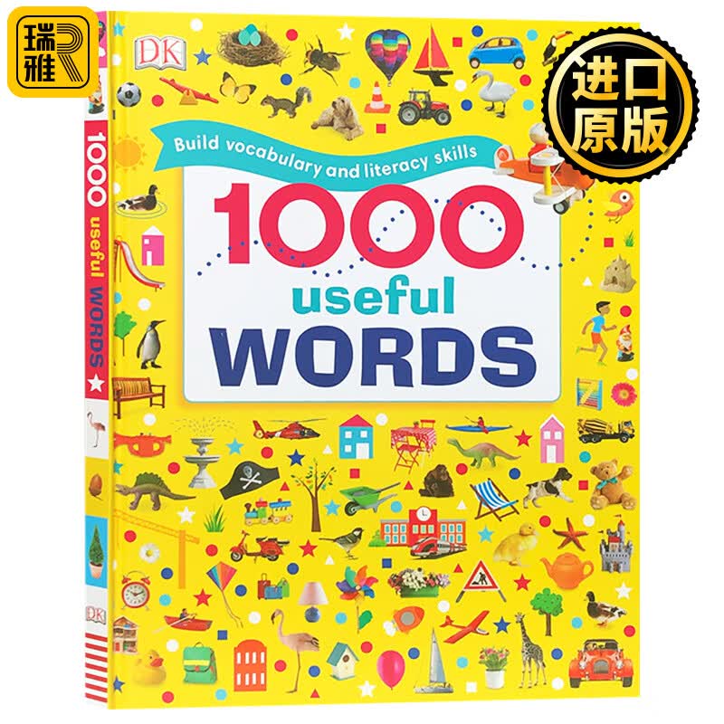 英文原版 1000 Useful Words DK出品 1000个常用英语的单词 英语绘本 图解单词英语启蒙学习书 儿童生活场景认知科普常识词典 进口原版书籍 精装