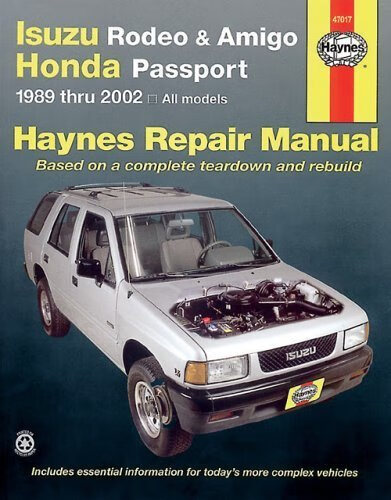Isuzu Rodeo, Amigo, & Honda Passport covering Isuzu Rodeo (91-02), Isuzu Amigo (89-94),