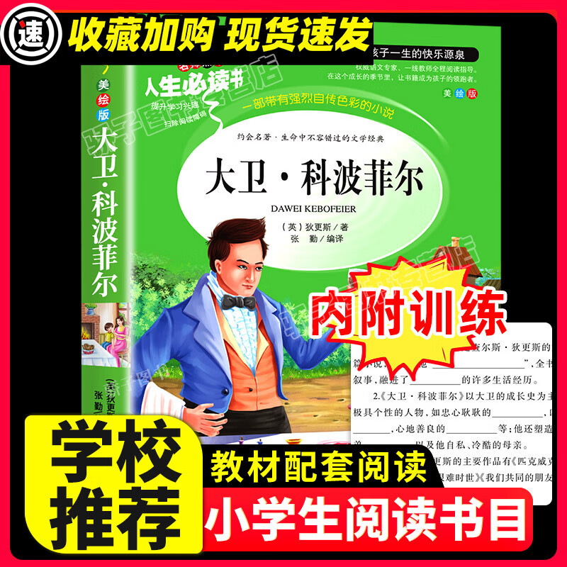 泰戈尔诗选原著必读中小学生课外阅读书籍三年级四五六七青少年人民儿童文学教育读物山东美术注释 【29元3件】大卫·科波菲尔