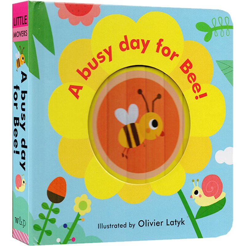 英文原版Little faces:A Busy Day for Bee 精装变景书 幼儿情绪绘本