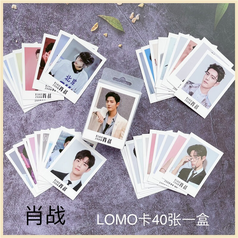 寸小卡片肖战王一博时代少年团蔡徐坤德云社王俊凯热巴 肖战 40张LOMO卡片