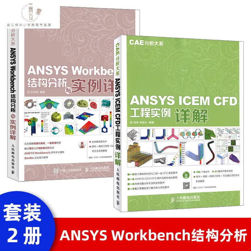 【2本】CAE分析大系 ANSYS ICEM CFD实例详解 ansys cfd应用基础 ansys流体计算 流体仿真分析