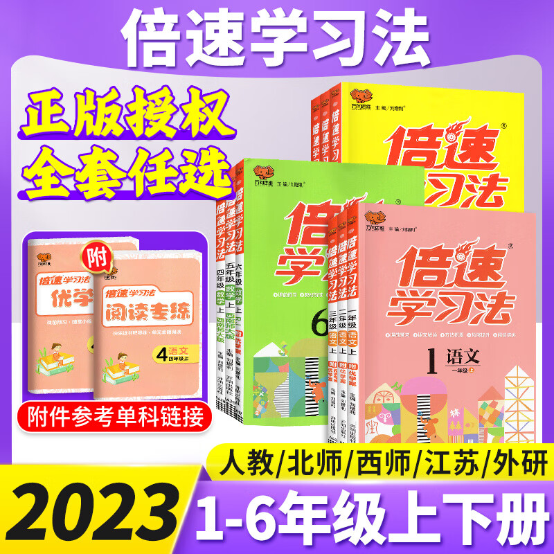 2023版倍速学习法一二三四五六年级上册下册语文数学英语全套 人教版北师外研西师版 小学教材全解解析教材解 数学(北师版) 四年级下