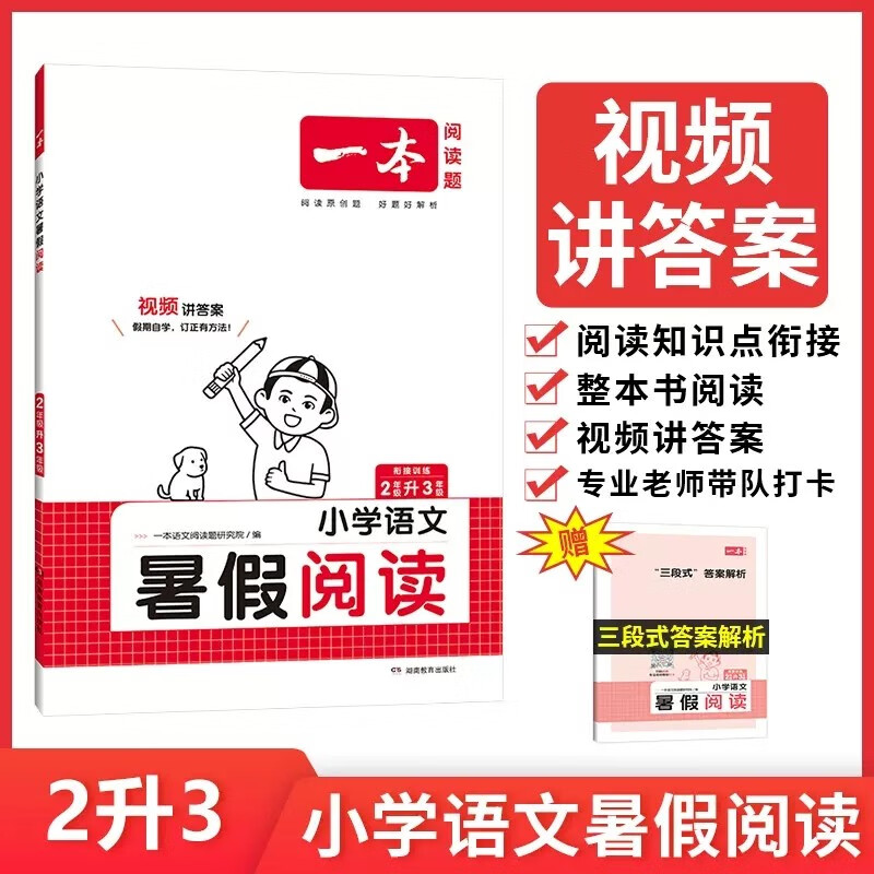 【8.17退回】2024版一本 小学语文暑假阅读二年级衔接训练2年级 二升三课外阅读理解专项技能书 暑假作业阅读理解巩固强化训练 2升3同步阅读