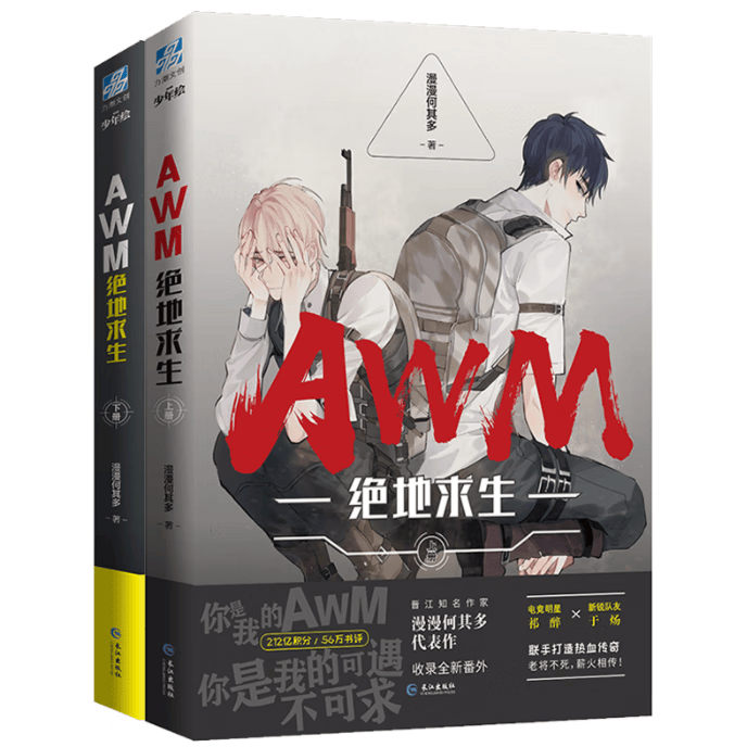 老版AWM绝地求生全两册 漫漫何其多校园言情畅销小说附人物卡片