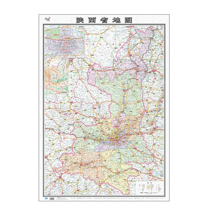 陕西省2022新版中国和世界高清超生 贴图【送墙贴安装配件】 共1张 中国地图 高清覆膜