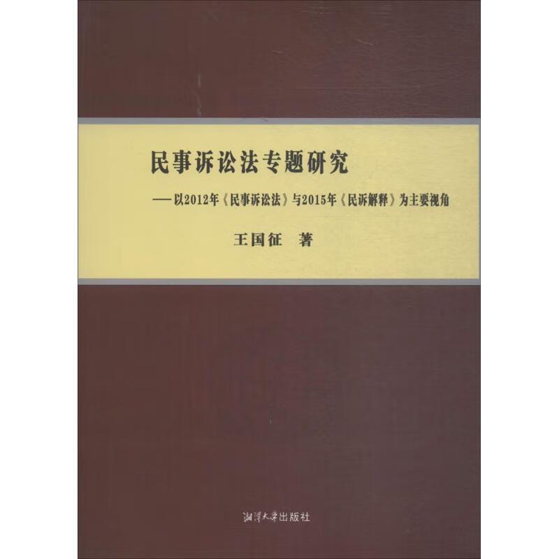 民事诉讼法专题研究 王国征 著