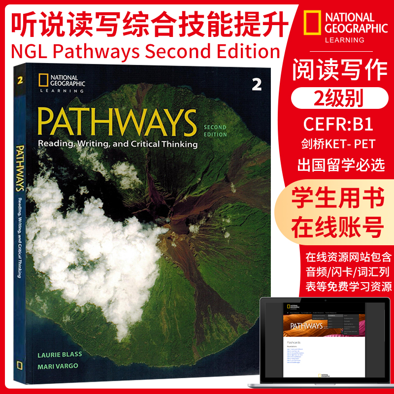 美国国家地理 第二版pathways Reading&Writing 青少英语阅读写作批判性思维教材 通途英语国内版 2级读写