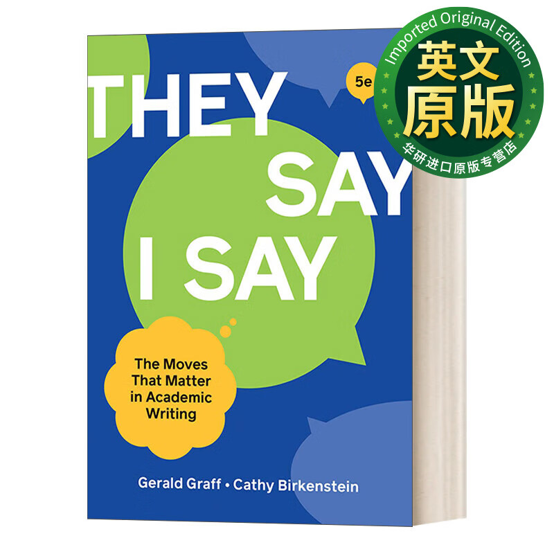 英文原版 They Say I Say 学术写作的秘密 第五版 美国1500多所高等院校写作教材 英文版