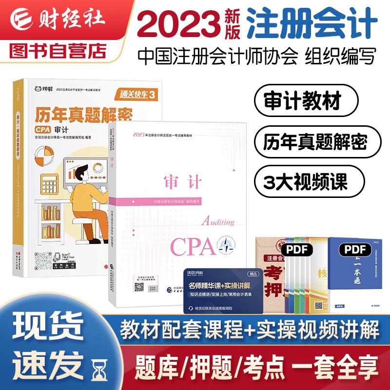 注册会计师2023教材 官方注会cpa+历年真题解密 审计 套装2本中国财政经济出版社可搭东奥轻松过关1轻一注册会计师协会