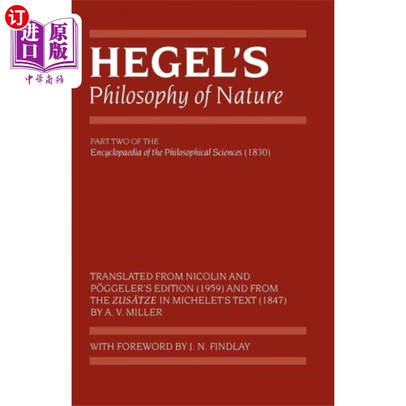 海外直订Hegel's Philosophy of Nature 黑格尔的自然哲学