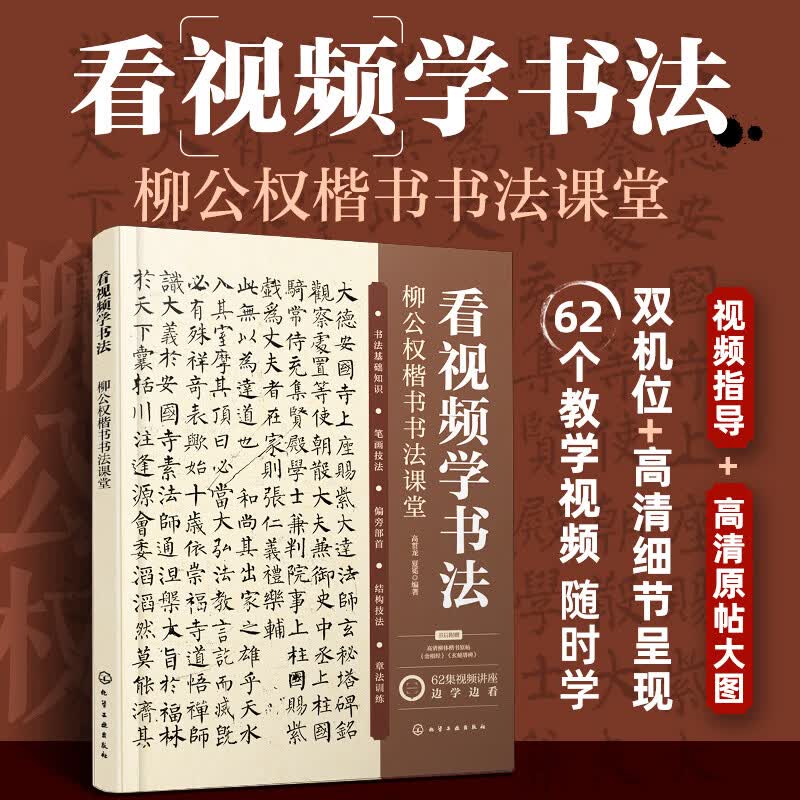 看视频学书法：柳公权楷书书法课堂（6大专题内容 14个书法技法 62集教学视频）基础知识 笔画结构 偏旁部首 章法训练；柳公权原帖；临摹范本