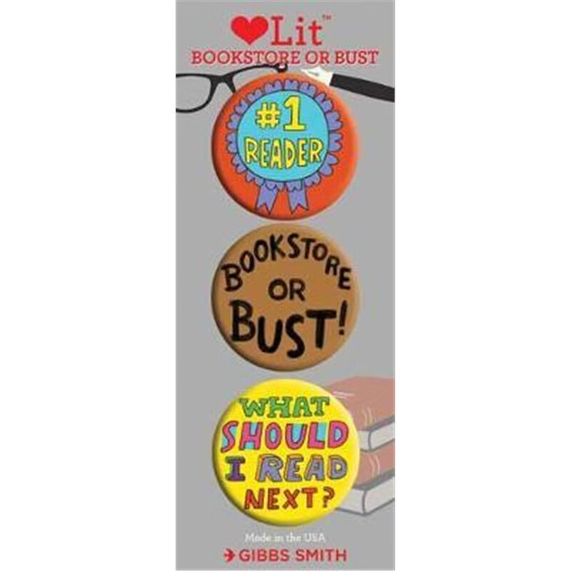 Bookstore or Bust 3 Badge Set