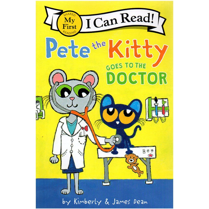英文原版 Pete the Kitty Goes to the Doctor 皮特猫 I can read 1分级读物 儿童绘本图画故事书 I can read 1分级读物 儿童绘本图画故事