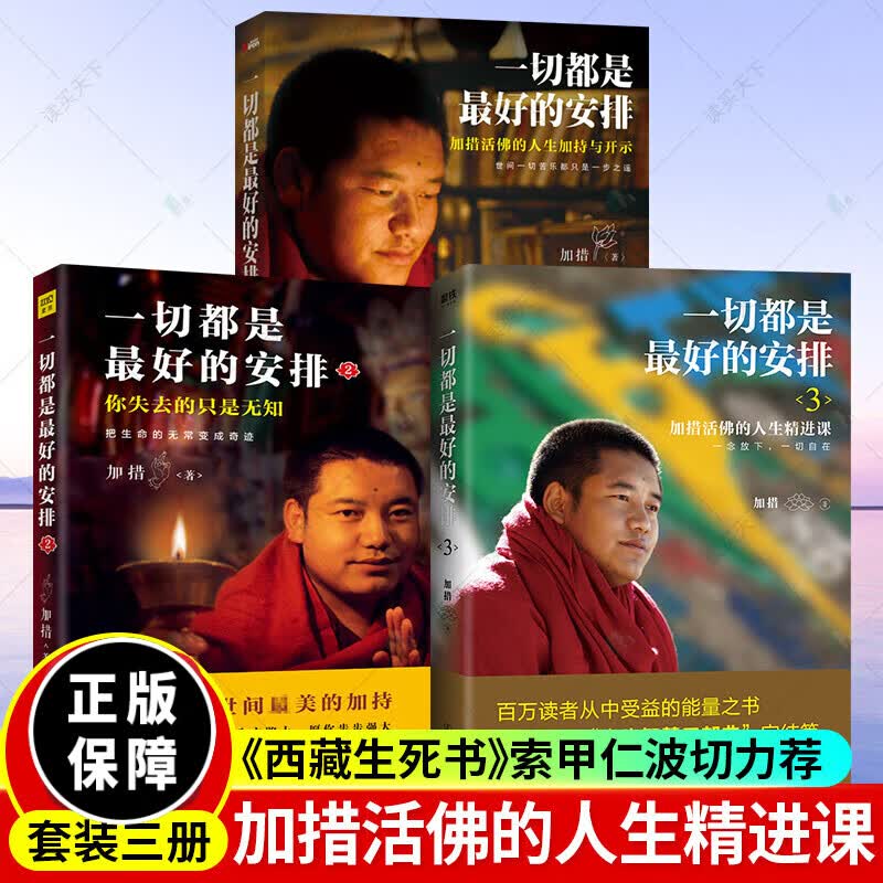 一切都是最好的安排1+2+3 加措作品集全套3册 西藏生死书索甲仁波切佛学书籍佛学正能量人生哲学书籍预售