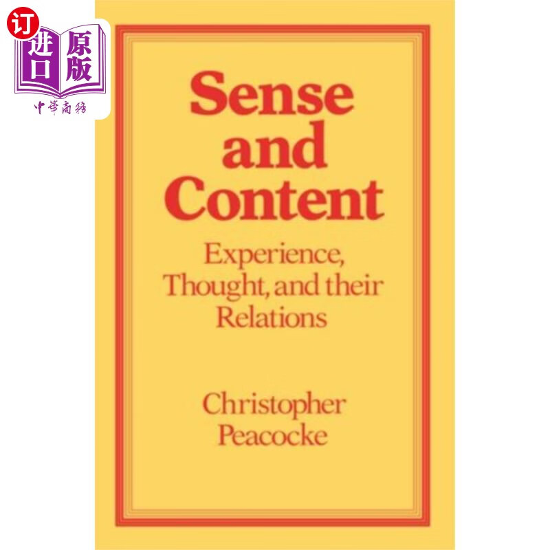 海外直订Sense and Content 意义与内容