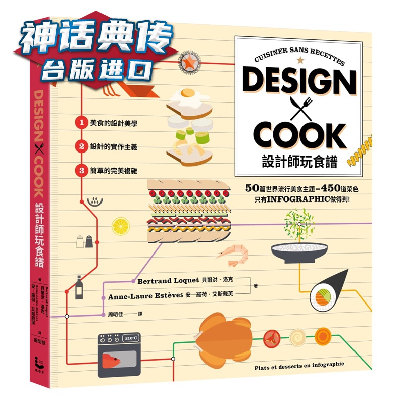 设计师玩食谱:DESIGN×COOK 贝尔洪洛克 漫游者 台 原版 繁体中文版进口书【神话