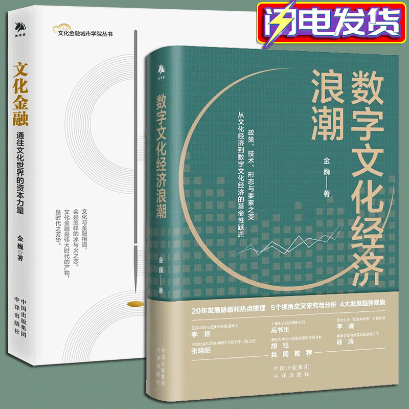 金巍作品【多规格】数字文化经济浪潮 +文化金融：通往文化世界的资本力量 金巍 中译出版社 文化金融+数字文化经济浪潮【两册】