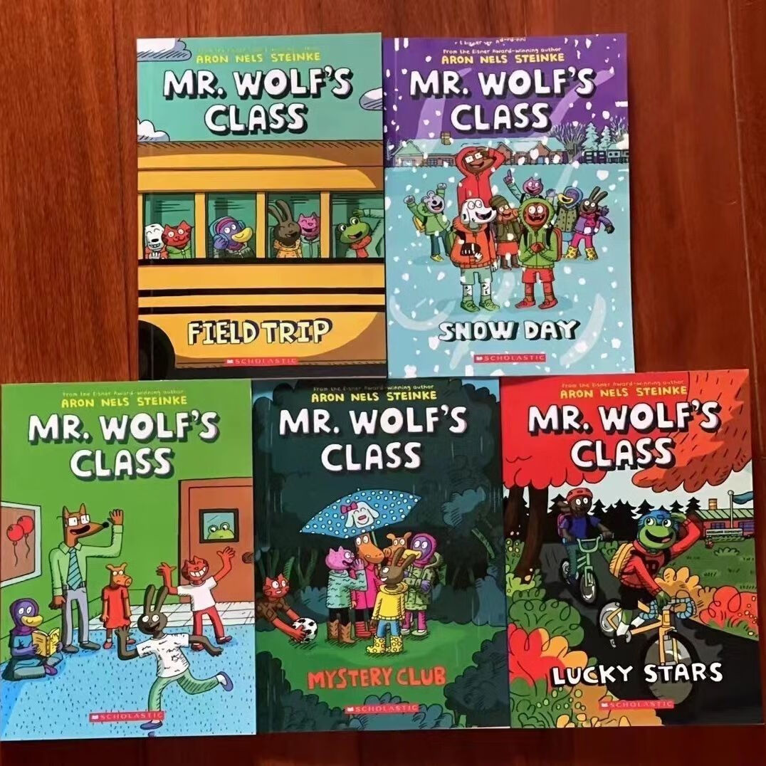 老狼先生的教室 Mr Wolf's Class 1-5册爆笑趣事全彩