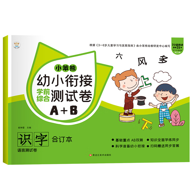 幼小衔接测试卷学前班试卷教材全套一日一练语文数学拼音识字练习题入学准备大练习学前幼儿园大班升一年级幼升小练习册本每日一练 【单本】识字综合测试卷