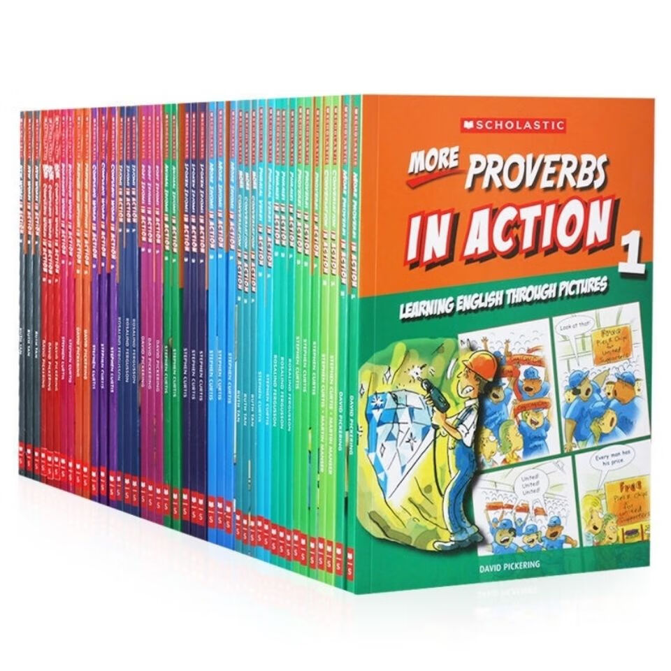 Scholastic In Action Words/Idioms 点读中画45册高品