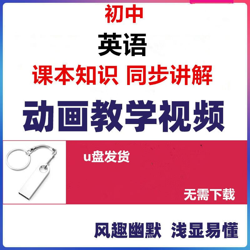 全套视频动画课本知识 英语动画视频-U盘 初中知识全集