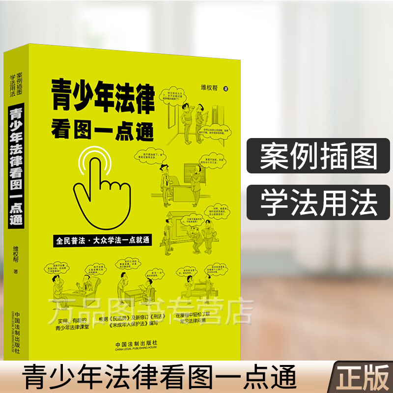 【青少年用书】青少年法律看图一点通 案例插图版 全民普法 根据民法典及新修订《刑法》未成年人保护法有趣的青少年法律书籍