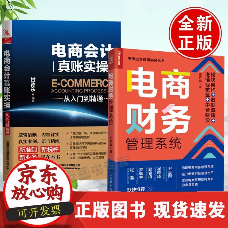 全2册】电商会计跨境电商财务管理系统核算绩效考核毛利润进销存实务记账做账处理教程实训分析行业表格书籍