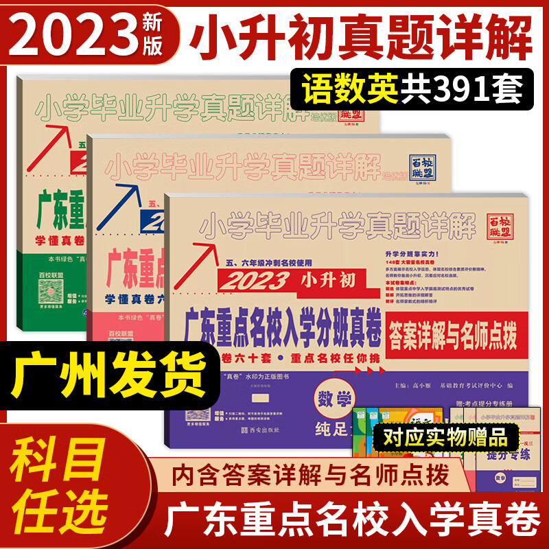 2023广东十大名校招生小升初真题卷391套重点名校卷复习百校联盟 英语 小学升初中