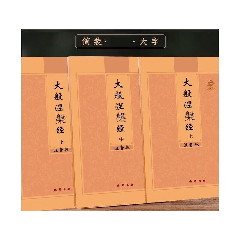 16开简装红色书皮北本横版简体注音版大般涅槃经大字三册装40卷cqxt