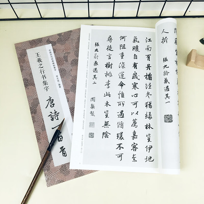 王羲之行书集字唐诗宋词100首一百首全两册 收录王羲之经典碑帖古