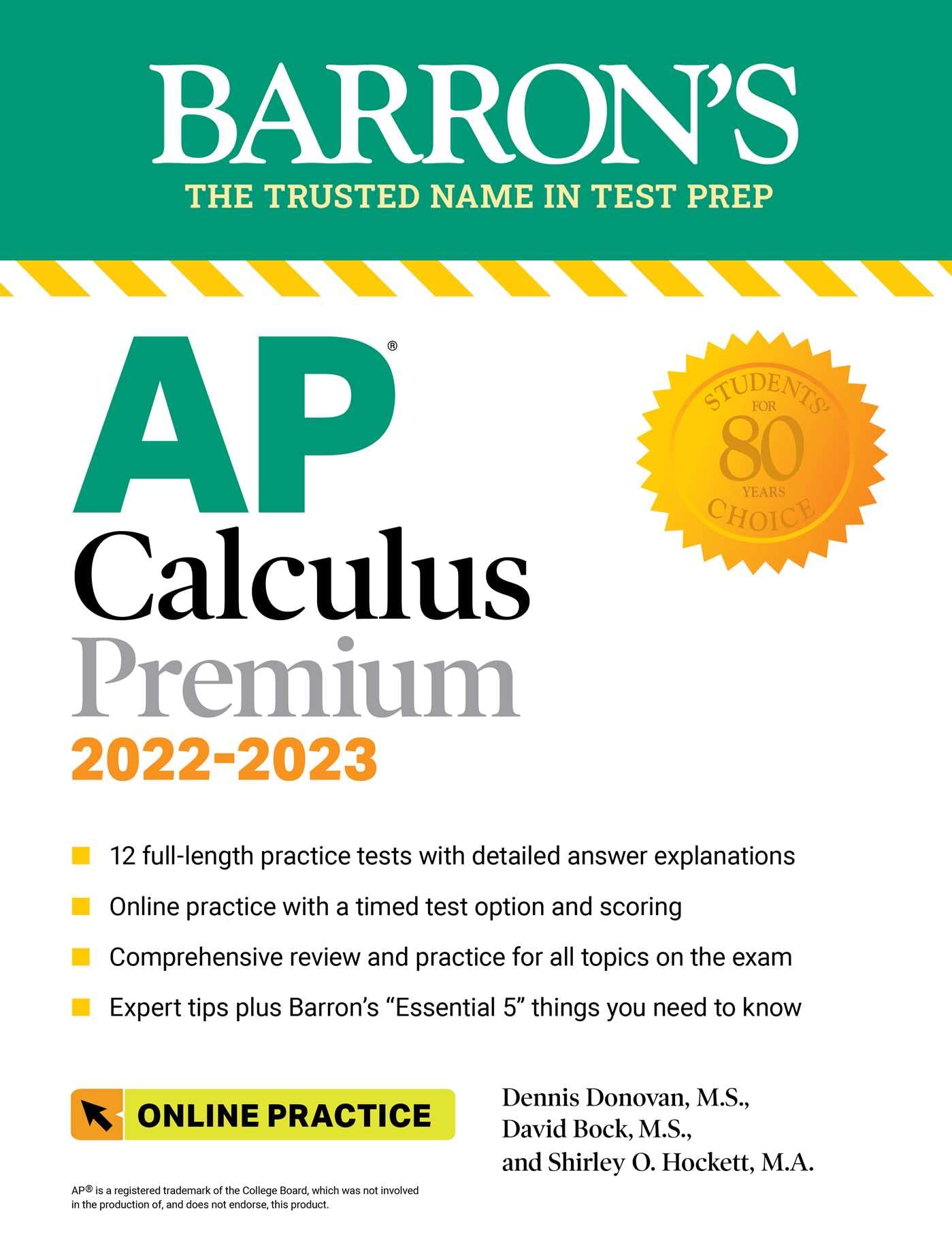 巴朗 AP微积分 2022-2023 备考指南 英文原版 AP Calculus Premium (Barron's Test Prep)