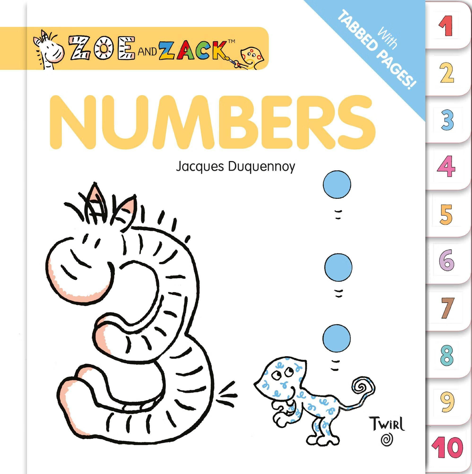 佐伊和扎克：数字 幼儿启蒙入门图画书 Twirl少儿绘本 英文原版 Zoe and Zack: Numbers