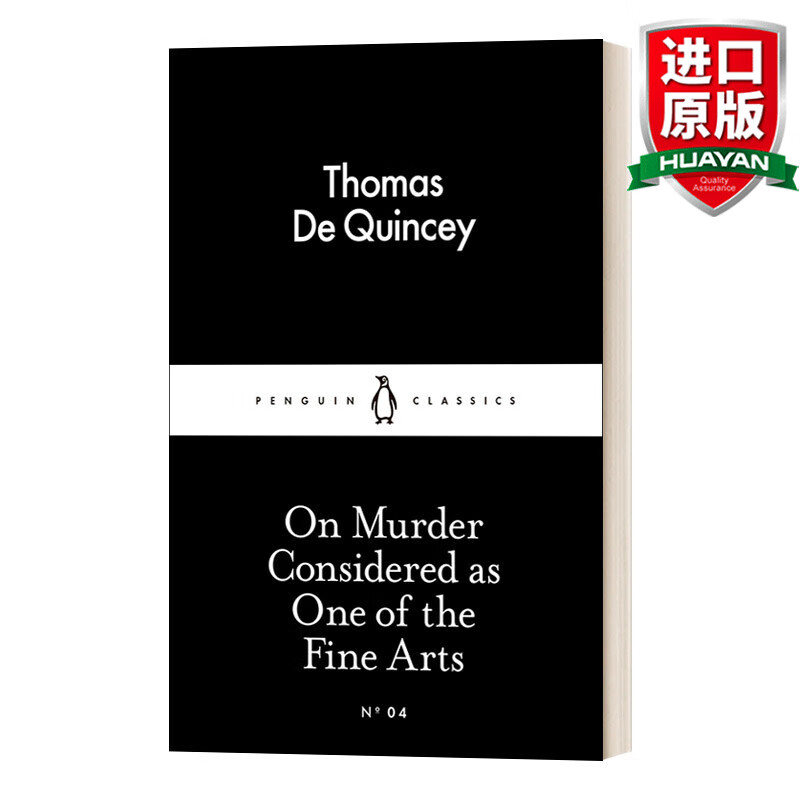 On Murder Considered as One of the Fine Arts 英文原版 托马斯·德·昆西 论作为艺术的谋杀 英文版 进口英语原版书籍