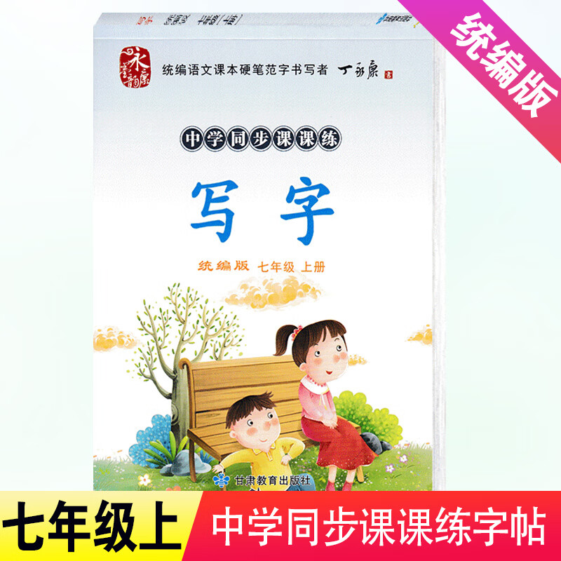 丁永康楷书字帖初一七年级上册人教版语文2023新版同步写字课课练字帖初中生楷书钢笔硬笔字帖 七年级上册部