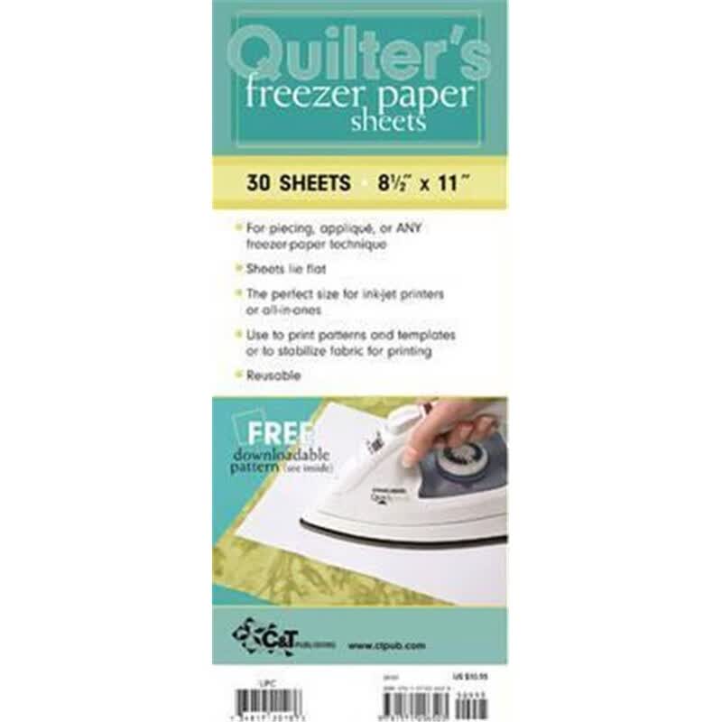 Quilter's Freezer Paper Sheets:30 Sheets, 8 1/