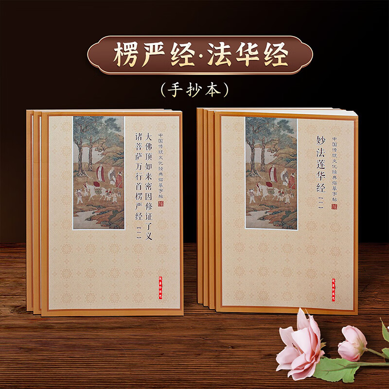 妙法莲华经抄经本大佛顶首楞严经全套手抄本硬笔横排经书临摹字帖 楞严经三册（全十卷）