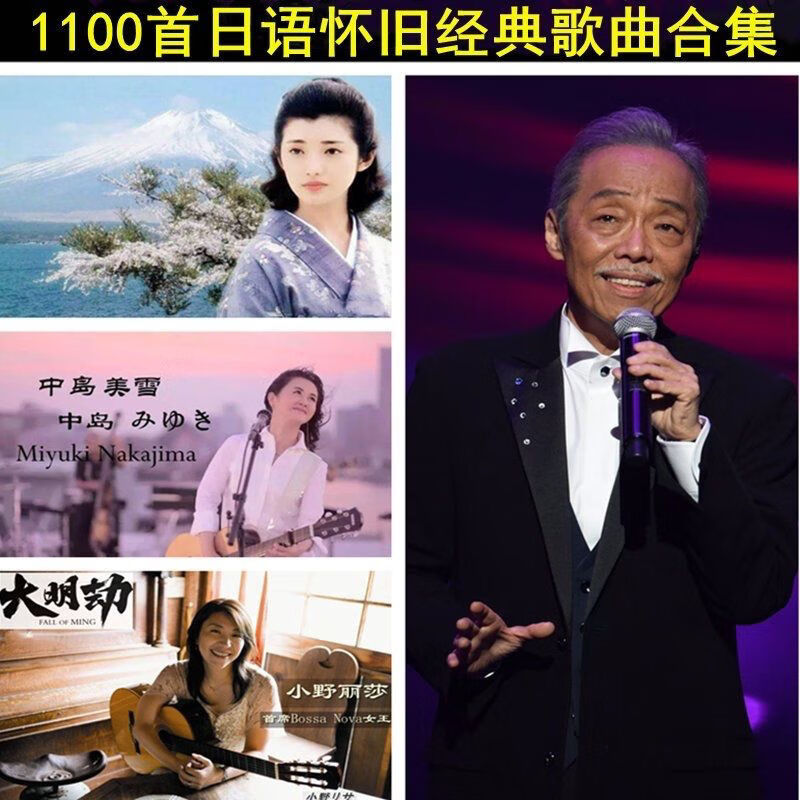 1100首日语经典老歌集日本海归留学生车载U盘SD卡日文歌曲mp3音乐 16G（1100首日语歌曲）U盘