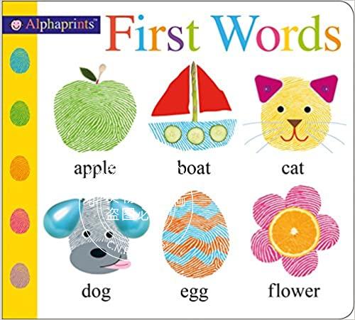 现货 Alphaprints First Words 英文原版 儿童英语单词启蒙 进口童书