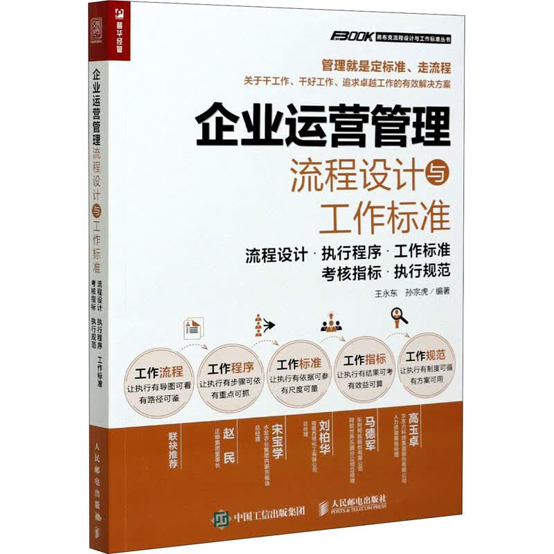 企业运营管理流程设计与工作标准 流程设计·执行程序·工作标准·考核指标·执行规范 王永东,孙宗虎 编 书籍